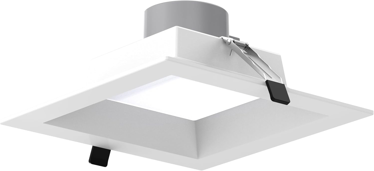WareLight 8" LED Square Commercial Downlight, 3675 Lumen Max, Wattage ...