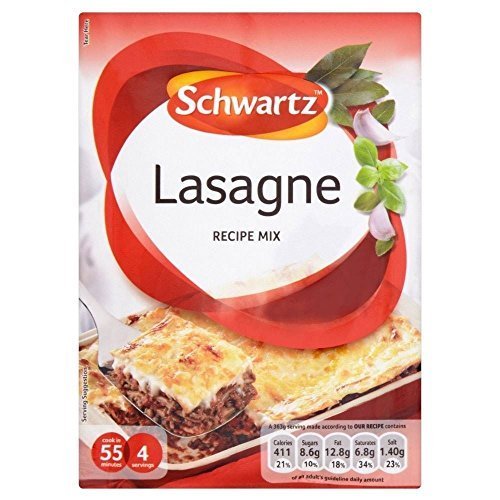 Amazon.com : Schwartz Lasagne Recipe Mix (36g) by Schwartz : Grocery ...