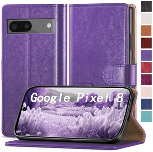 Amazon.com: RingPi for Google Pixel 8 Phone case,[RFID Blocking Leather ...