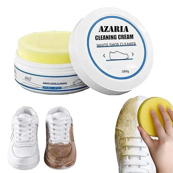AZARIA White Shoe Cleaner Cream - Instant Whitening, No-Wash Formula ...