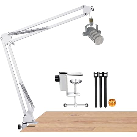 Amazon.com: White Boom Arm for Rode mic Microphone, White Desk Arm ...