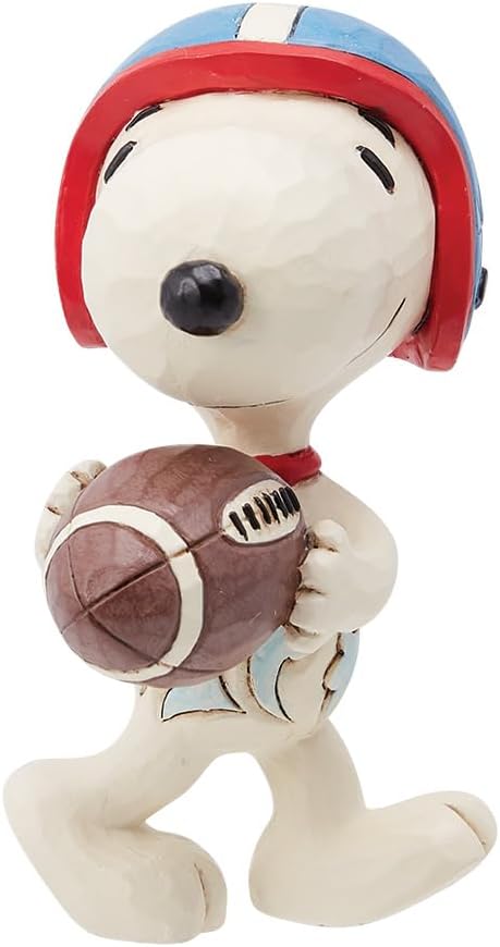 Amazon.com: Enesco Jim Shore Peanuts Mini Snoopy Soccer Figurine 3 Inch ...