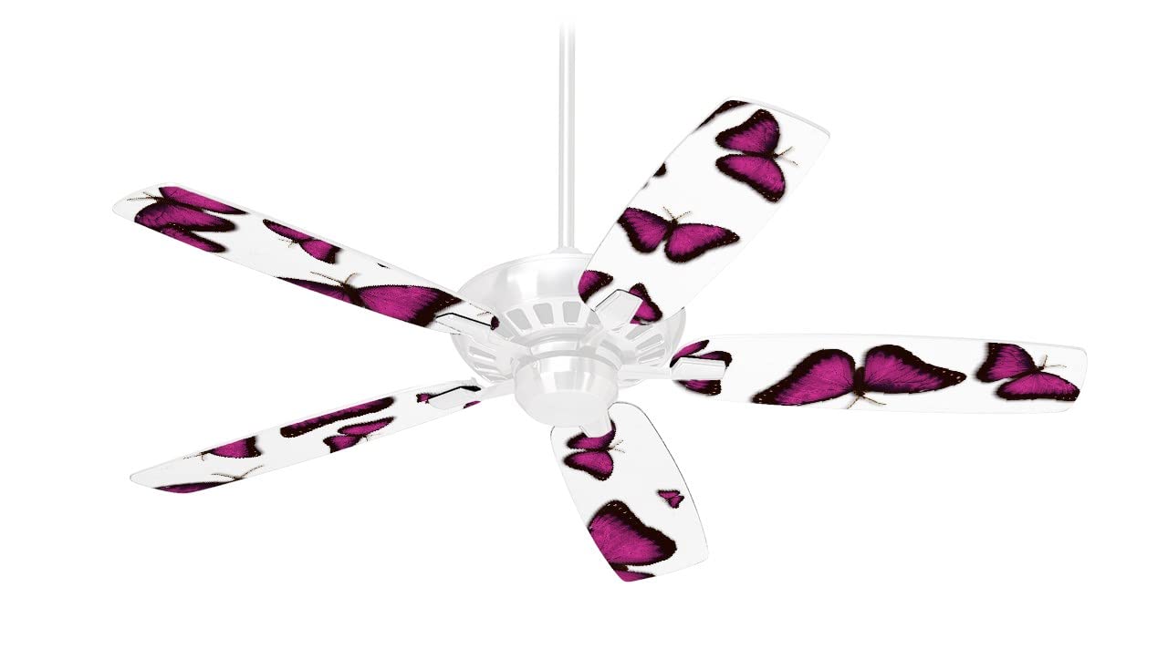 Butterflies Purple - Ceiling Fan Skin Kit fits most 42 inch fans (FAN ...