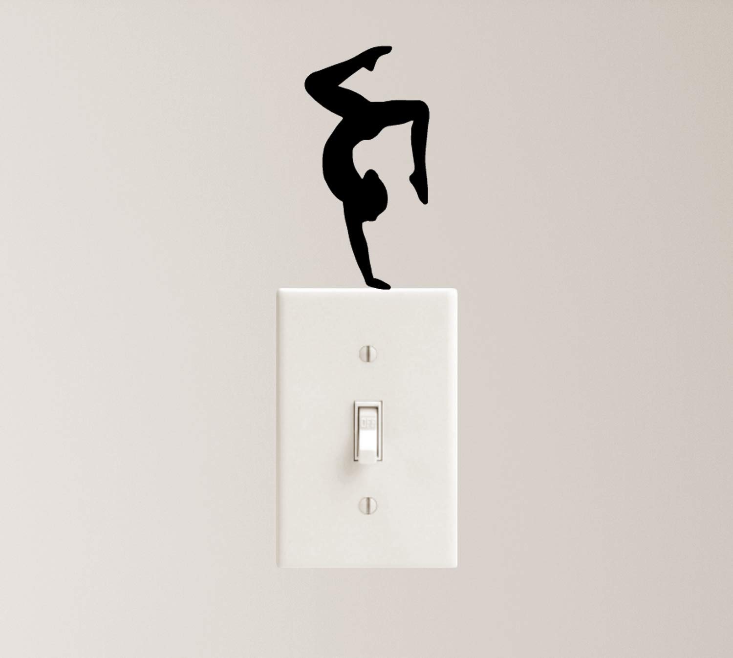 Gymnastic Girl Vinyl Decal Sticker Light Switch Girls Ballerina Ballet ...