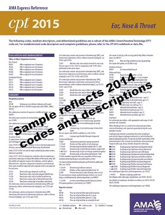 CPT 2015 Express Reference Coding Card: Ear, Nose & Throat: AMA ...