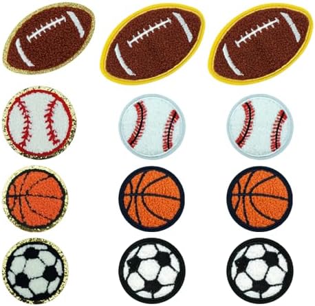 Amazon.com: SaktopDeco 12 PCS Ball Patch Sports Iron On Patches ...