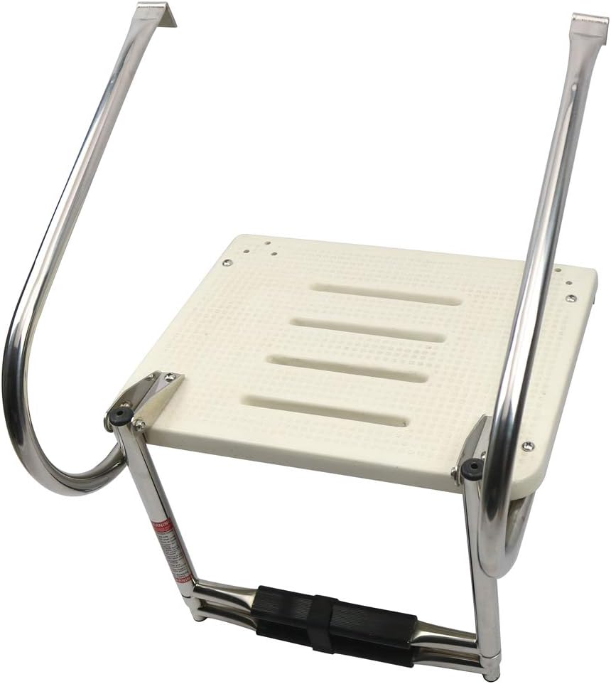 Amazon.com: Amarine Made Boat in-Board Swim Teak Platform with 3-Steps ...