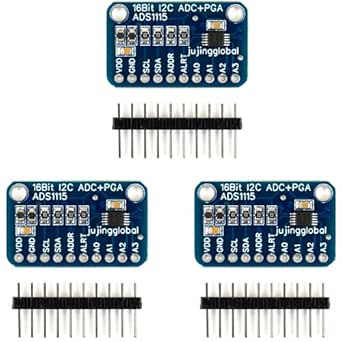 yddmyo 3pcs ADS1115 16Bits 4 Channel I2C IIC Analog-to-Digital ADC PGA ...