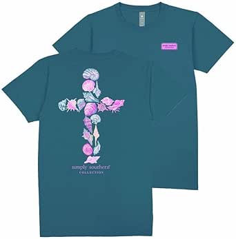 Simply Southern Shell Cross Women's Short Sleeve T-Shirt at Amazon ...