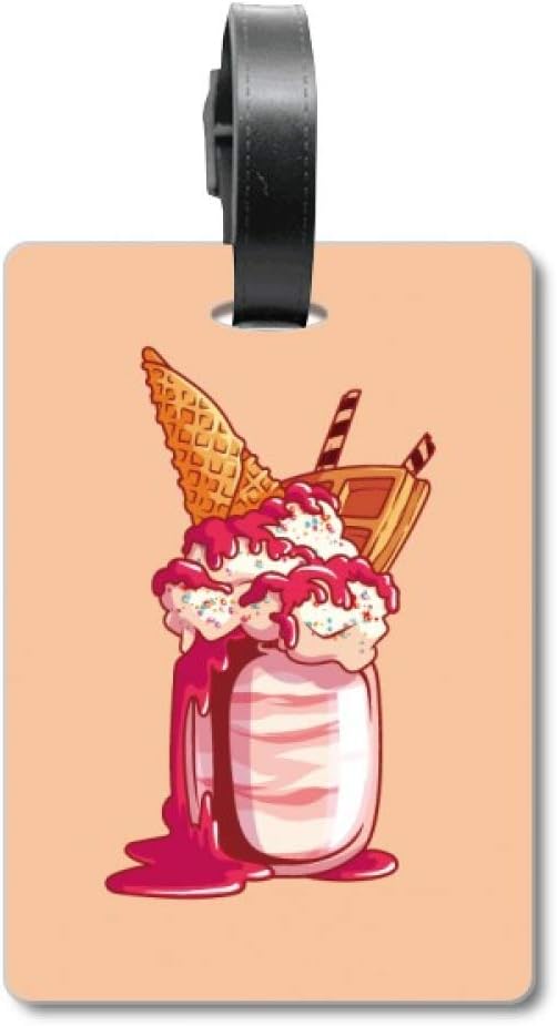 Amazon.com: Cream Chocolate Biscuits Ice Cream Suitcase Bag Tag Luggage ...