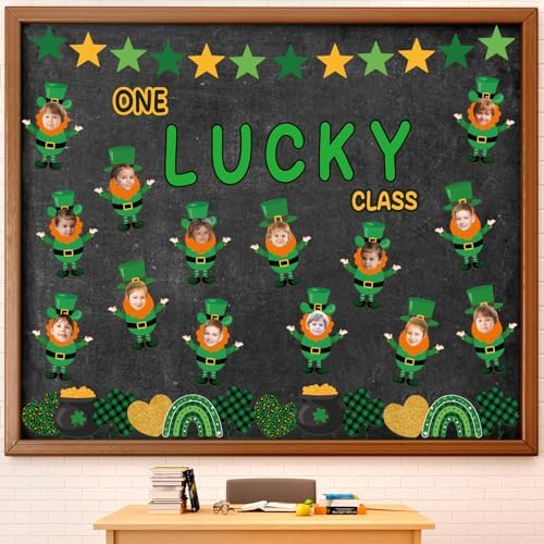 Amazon.com: 108 Pcs St. Patrick's Day Bulletin Board Sets One Lucky ...