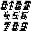 Autodomy Motorcycle Motocross Number Start Number Stickers Pack of 10 ...