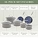 Amazon.com: Nuwave 12pc Forged Lightweight Cookware Set, G10 Healthy Duralon Ceramic Ultra Non ...