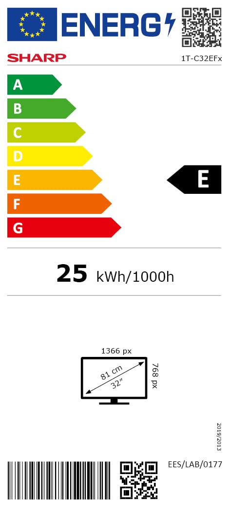 SHARP 32EF6E Smart TV 81cm (32 Zoll), 3X HDMI, 2X USB, Dolby Audio, Active Motion 200 : Amazon ...