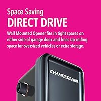 Chamberlain Smart Garage Door Opener - Wall Mounted - myQ Smartphone ...