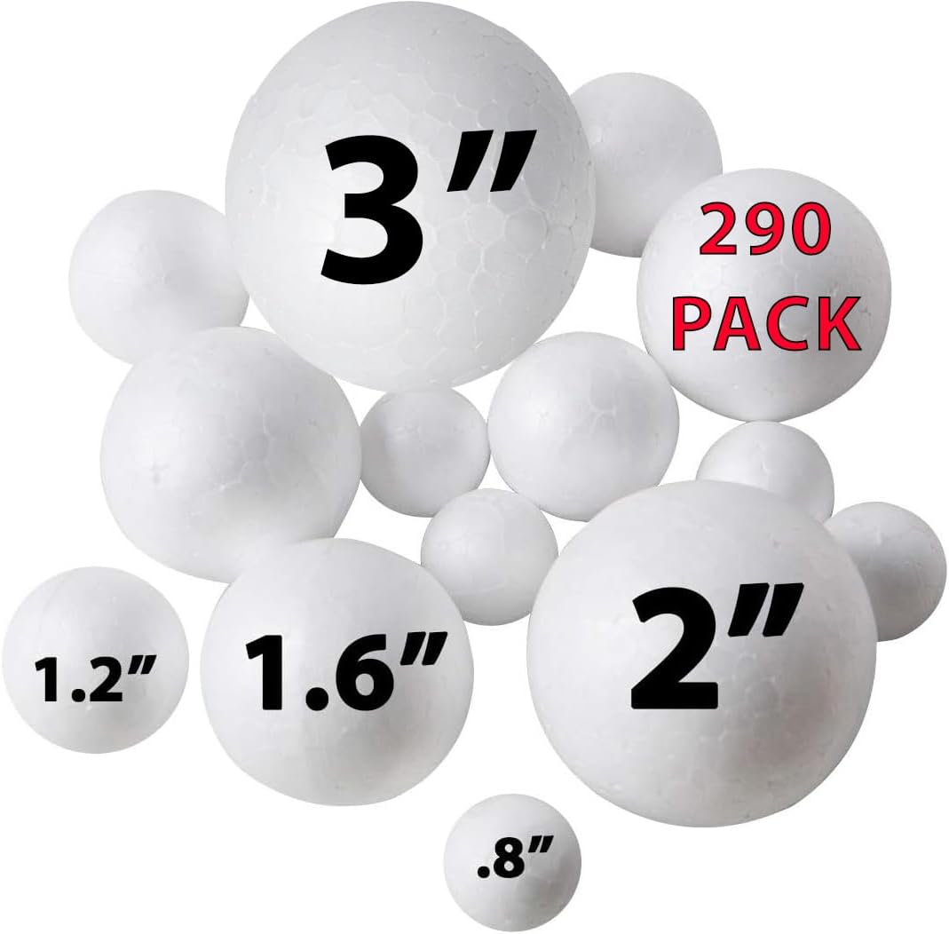 Amazon.com: 290 Pack Ultimate Foam Balls Set – Large, Medium, Small ...