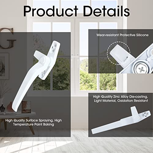 Universal White Window Handle Replacement Kit with Fixing Screws – 2pcs ...