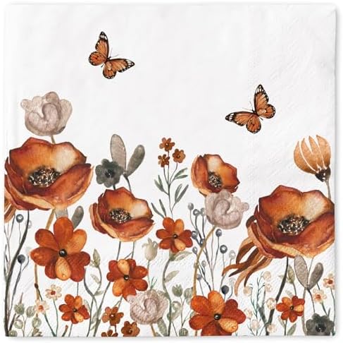 Amazon.com: JarThenaAMCS 100Pcs Fall Paper napkins Rustic Vintage ...