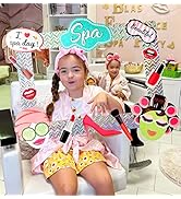Amazon.com: LaVenty Spa Party Photo Props Spa Party Decoration Spa ...