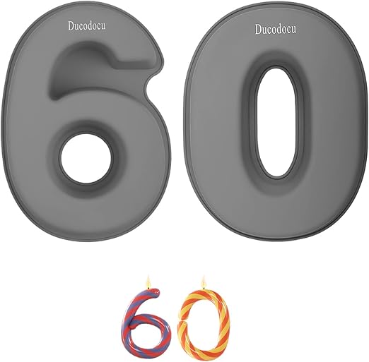 Amazon.com: Ducodocu Silicone Number Cake Pan Large 3D Number Cake Mold ...