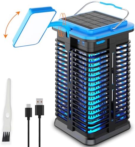 Amazon.com : Home4me Solar Bug Zapper with LED Light for Outdoor ...