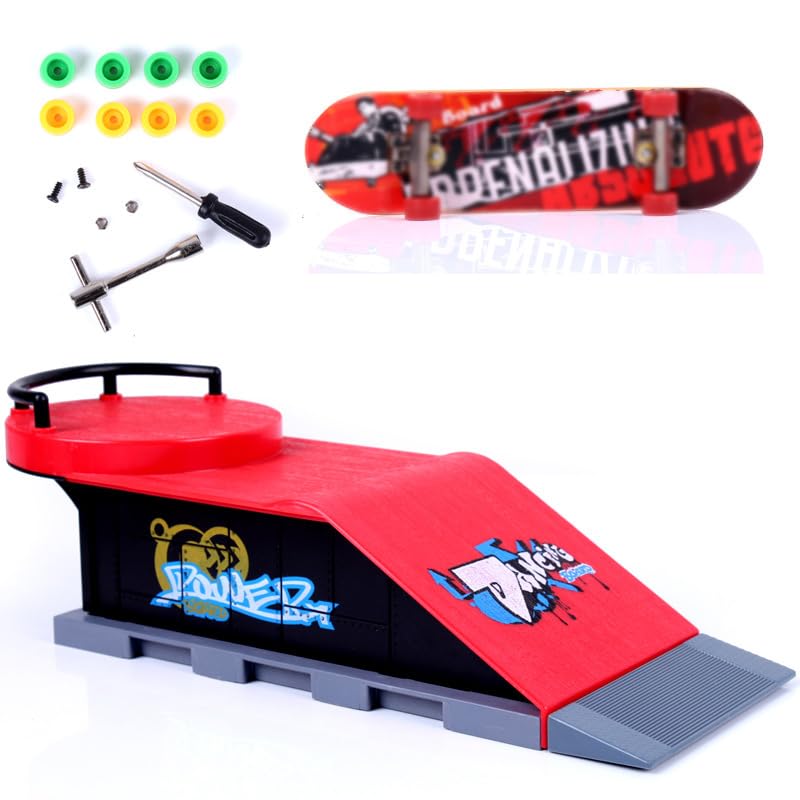 zalati Finger Skateboard Ramp Set Mini Fingerboard Kit with Tools for ...