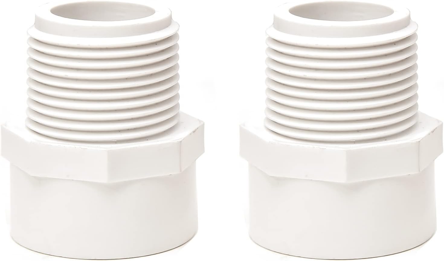 Amazon.com: FangKingNo 2pcs 2Inch White 2-Way PVC Male Adapter Pipe ...