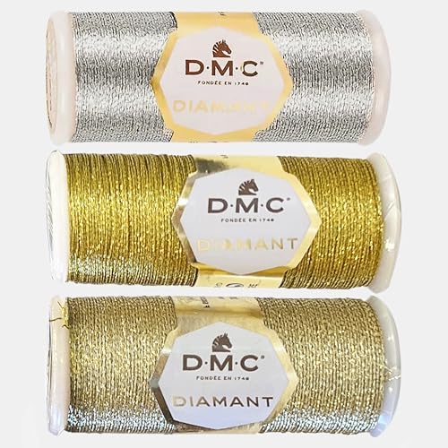 Amazon.com: DMC Metallic EmbroideryThread, Diamant Set,Sewing Threads ...
