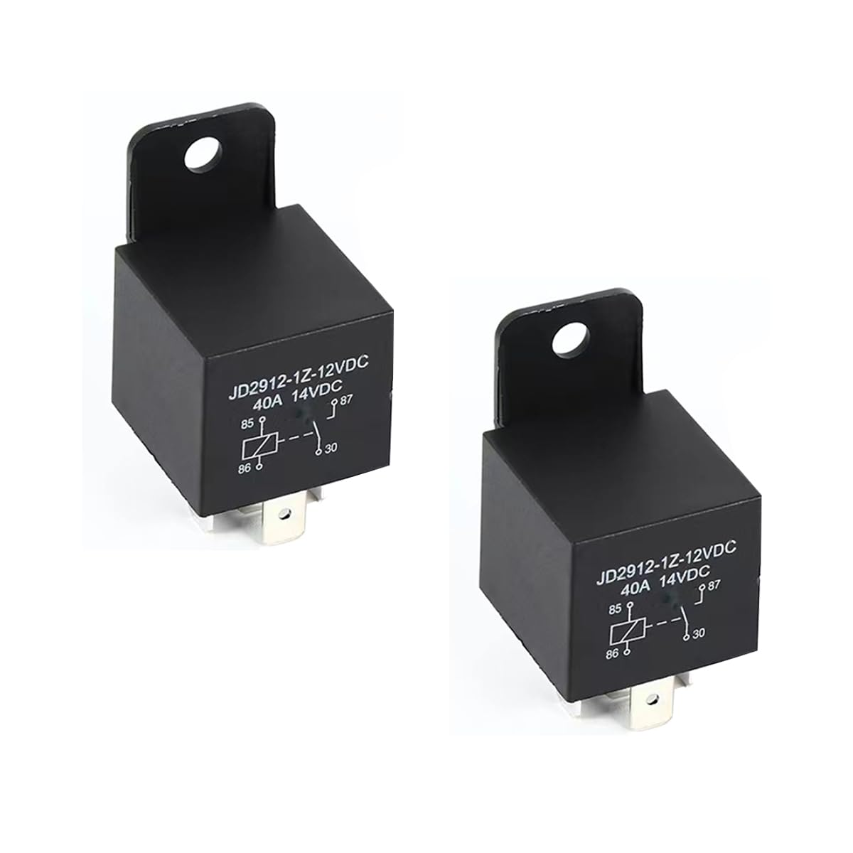 Snapklik.com : 2PCS Car Relays, 12V 40amp, Spst Model JD2912-1H-12VDC ...