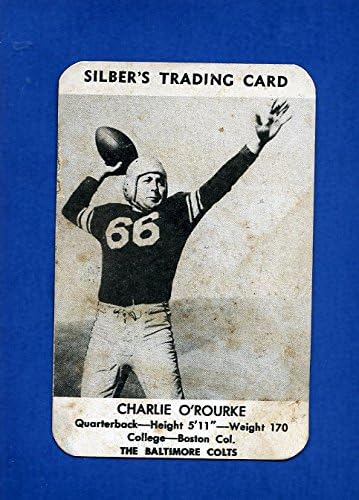 1948 Baltimore Colts Football Schedule Silber's Bakery Charlie O'Rourke ...