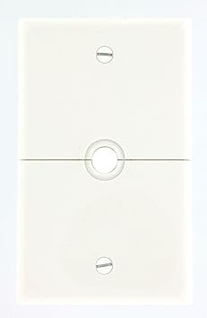 Leviton N751-W 1-Gang .625-Inch, Hole Device Telephone/Cable Wallplate ...