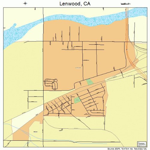 Amazon.com : Large Street & Road Map of Lenwood, California CA ...