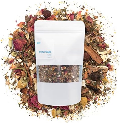 Amazon.com : Kilu Winter Magic Herbal Tea – 100% Organic - Loose Leaf ...