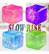 Amazon.com: LNYEWLZTR 4Pack Glitter Nice Square Stress Cube, Colorful ...