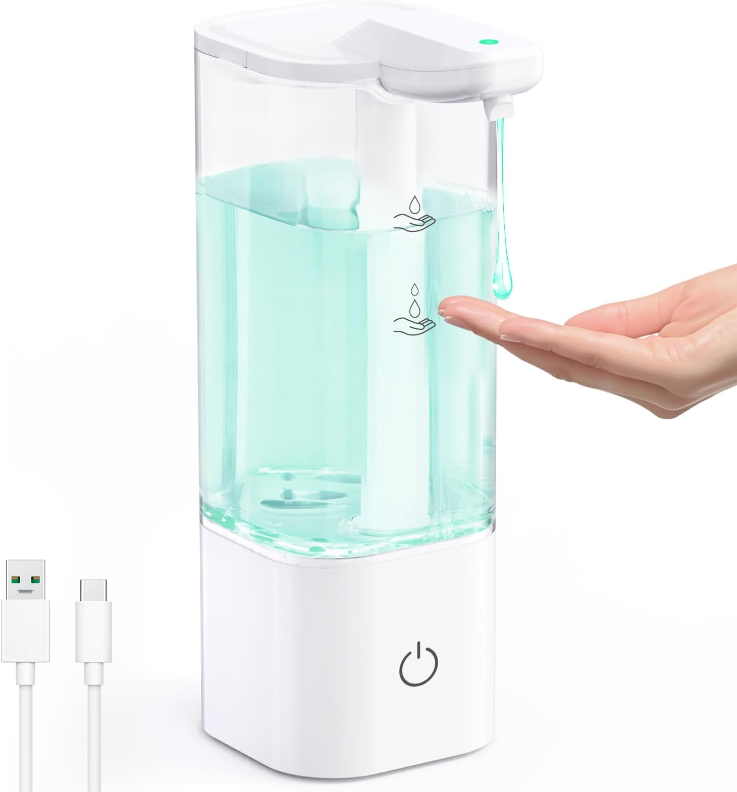 Amazon.com: Rechargeable Automatic Soap Dispenser Touchless. Large 22oz ...