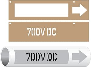 Amazon.com : 700V Dc Stencil PIPE-13072-STENCIL Pipe Markers : Business ...