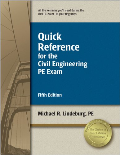 Quick Reference for the Civil Engineering PE Exam: Lindeburg PE, Michael R.: 9781591261384 ...