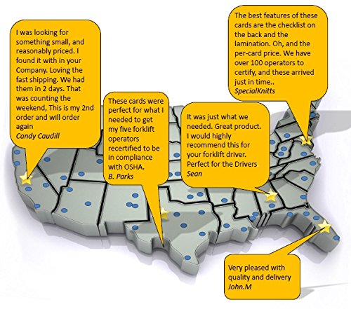 Forklift Certification Training Cards (Package of 10) - Certified ...