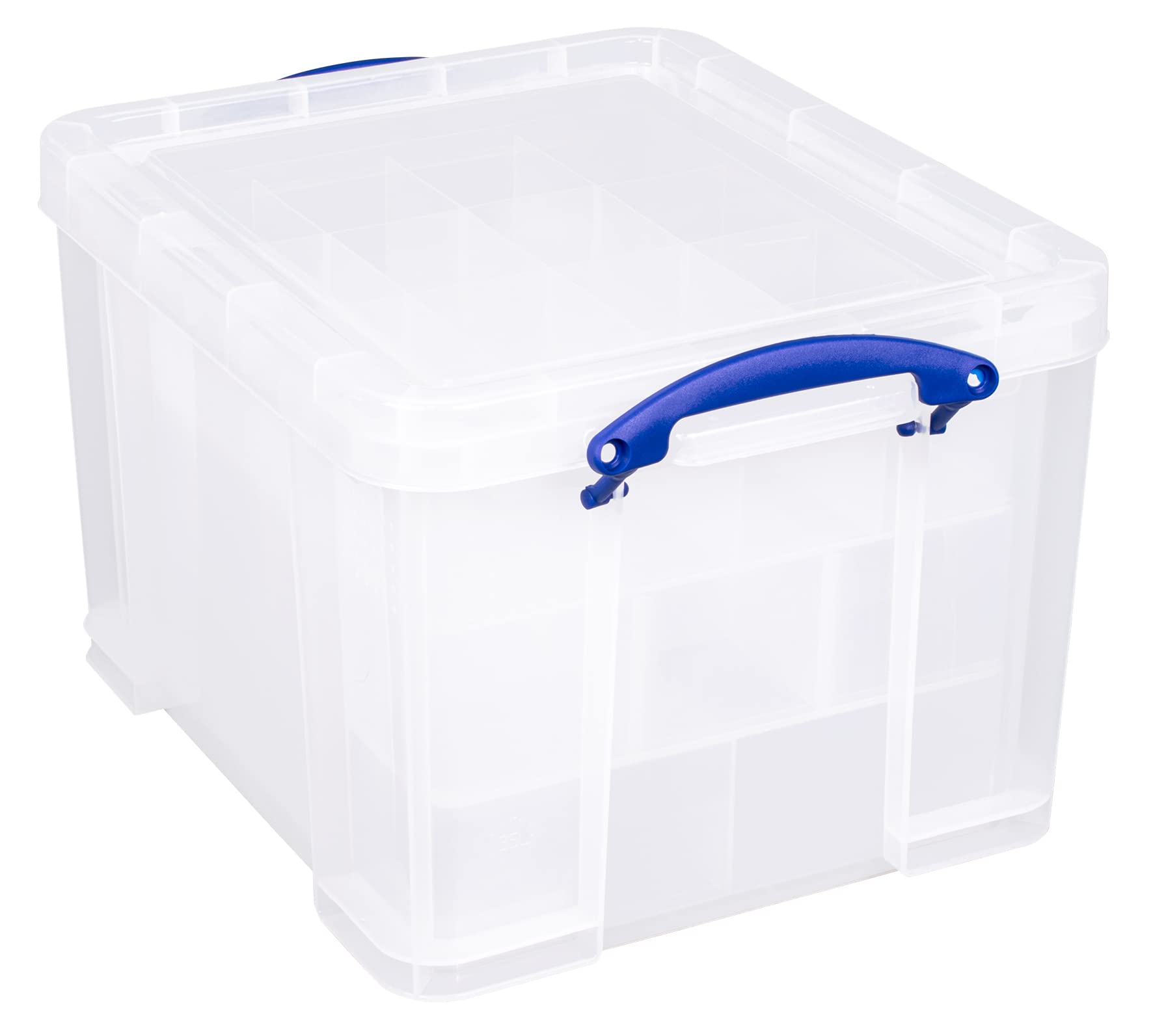 Really Useful Plastic Storage Box 35 Litre with 3 Trays 1x6 + 1x12 ...