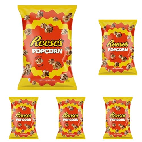 Snapklik.com : Reeses Popcorn, 5.25oz Grocery Sized Bag, Popcorn Coated ...