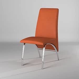 Amazon.com - Creative Images Hamil Leatherette Dining Chair with Chrome ...