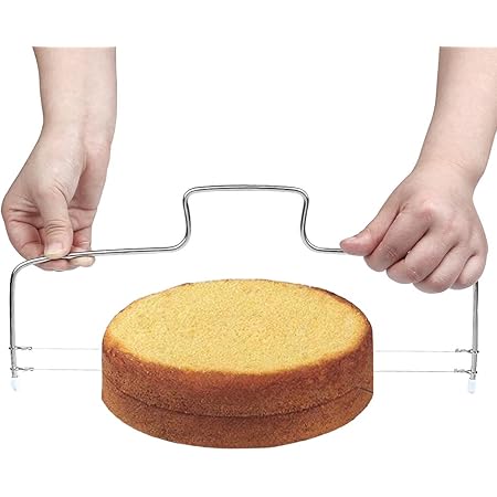 kuou Professional Cake Cutter, Adjustable Double Cake Cutting Wire ...