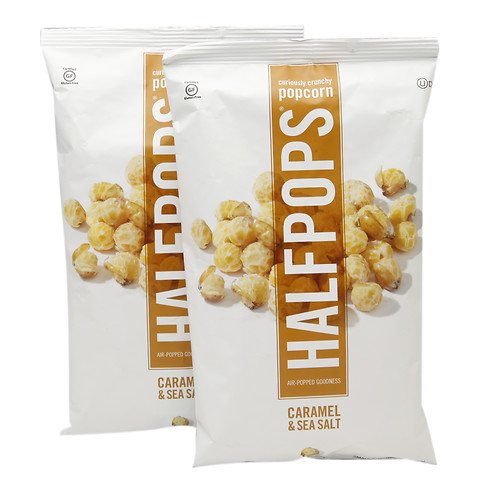Amazon.com : Halfpops Curiously Crunchy Popcorn, Caramel & Sea Salt, 12 ...