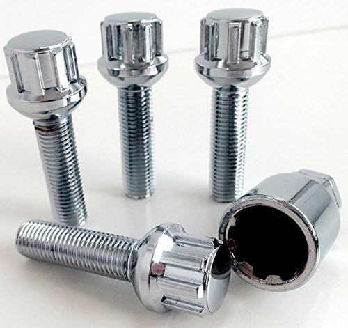 Spot On Set of 4 alloy wheel locking bolts M12 x 1.5 thread 40mm long ...