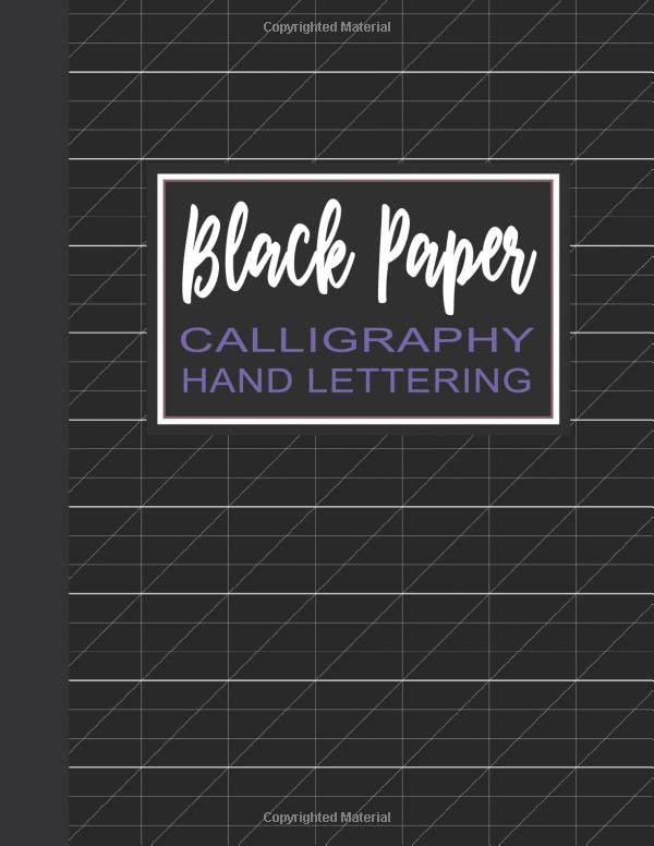 Black Paper Hand Lettering Workbook: Calligraphy & Hand Writing on ...