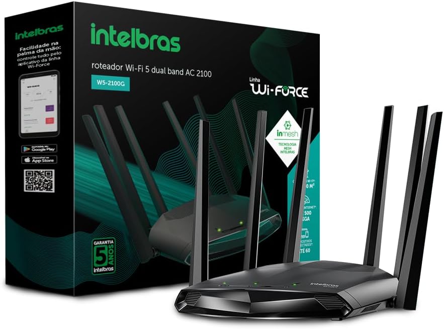 Roteador Wi-fi W5 1200GS Preto Intelbras | Amazon.com.br
