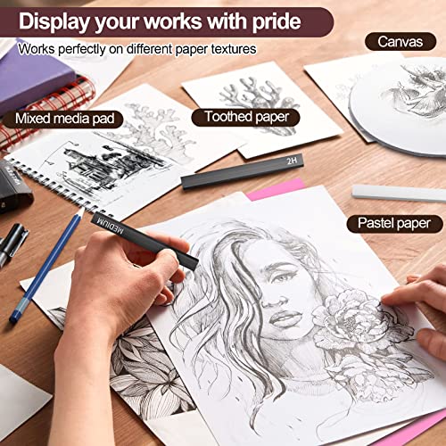 18 Pcs Graphite Material Sticks Compressed Graphite Drawing Artists ...