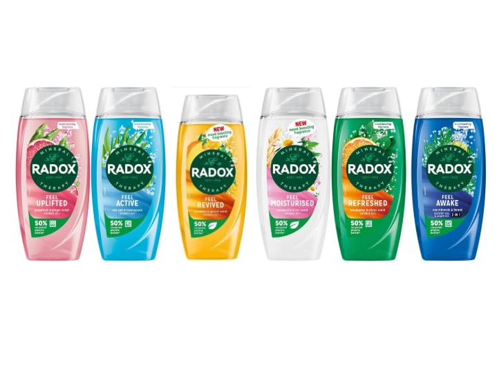 MM Radox Shower Gel 225ml Variety Bundle | Feel Active, Feel Awake ...