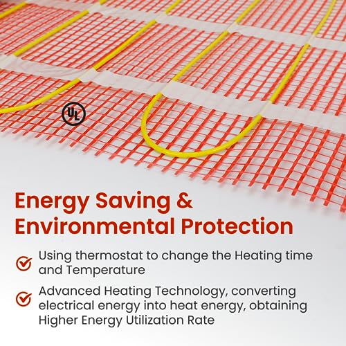 Snapklik.com : 30 Sqft Warmmat Electric Radiant Self-adhesive Floor ...