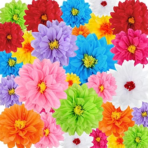 Amazon.com: PACON "KolorFast Tissue Flower Kit, Party Pack, 10"", 84 ...